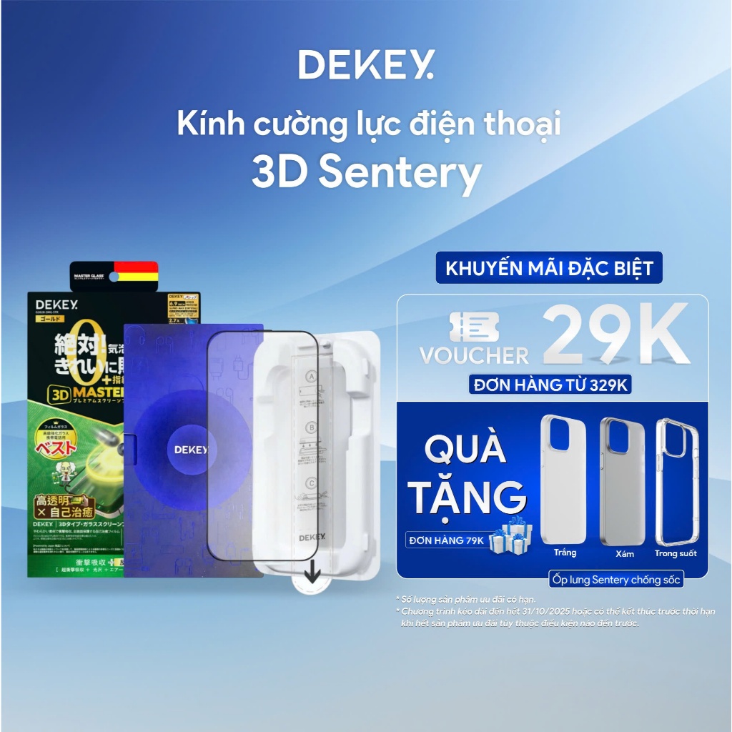 Có Khung Định Hình – DEKEY Master Glass 3D Sentery Kính Cường Lực X-16 ...