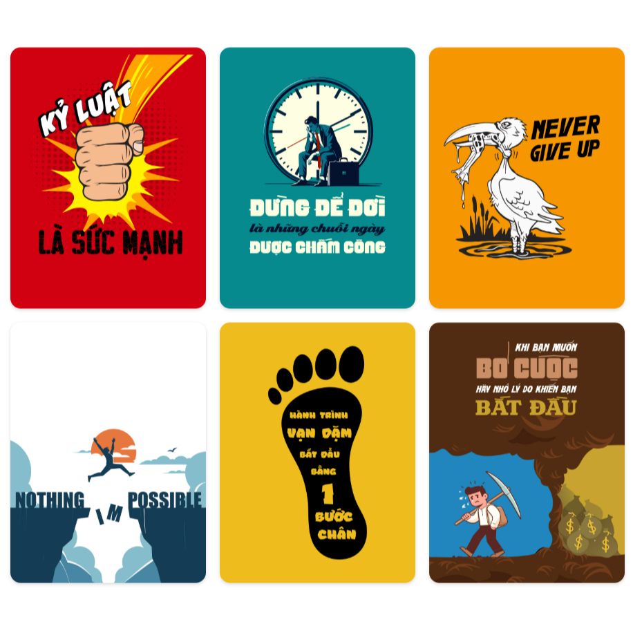 (X248) Tranh Slogan dán trang trí văn phòng - Poster, áp phích cổ động ...