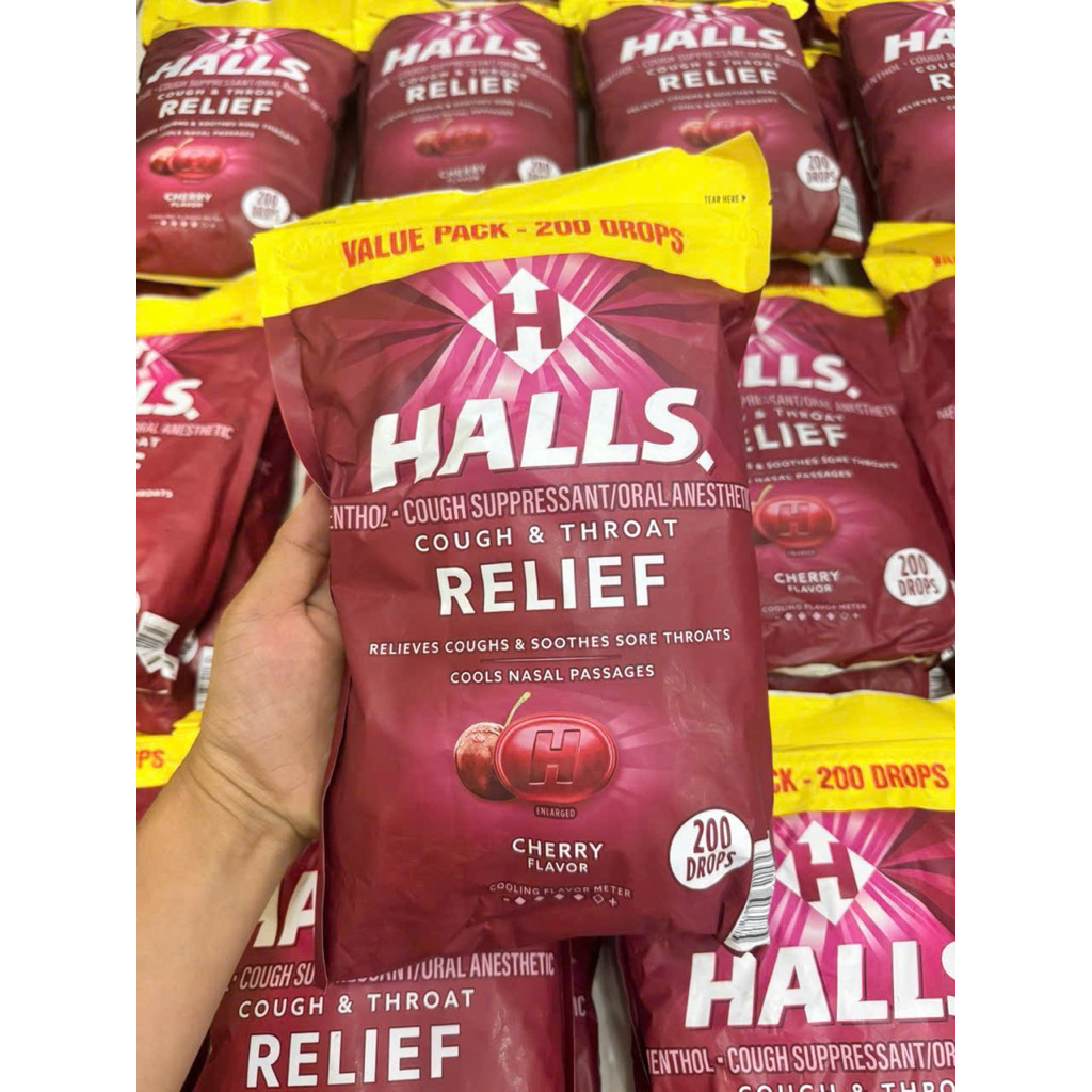 Kẹo ngậm Halls không đường vị Cherry 200 viên | Shopee Việt Nam