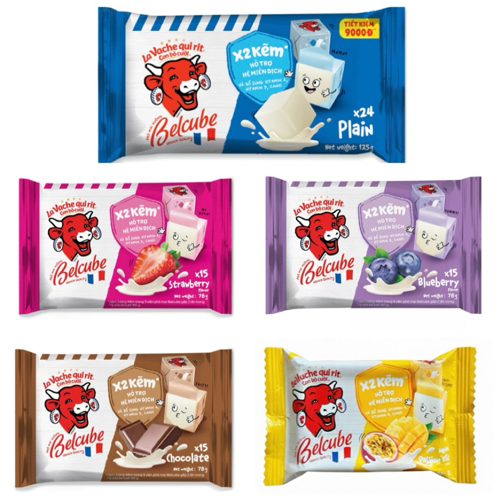 PHÔ MAI VIÊN BELCUBE PLAIN/ DÂU/ SOCOLA/ VANI/ VIỆT QUẤT/ XOÀI CHANH ...