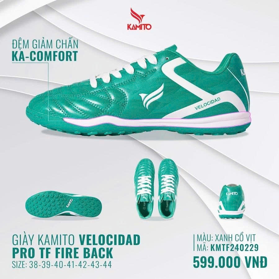 Giày đá bóng Kamito Velocidad Pro TF Fire Back – đế TF bám sân tốt, êm ...