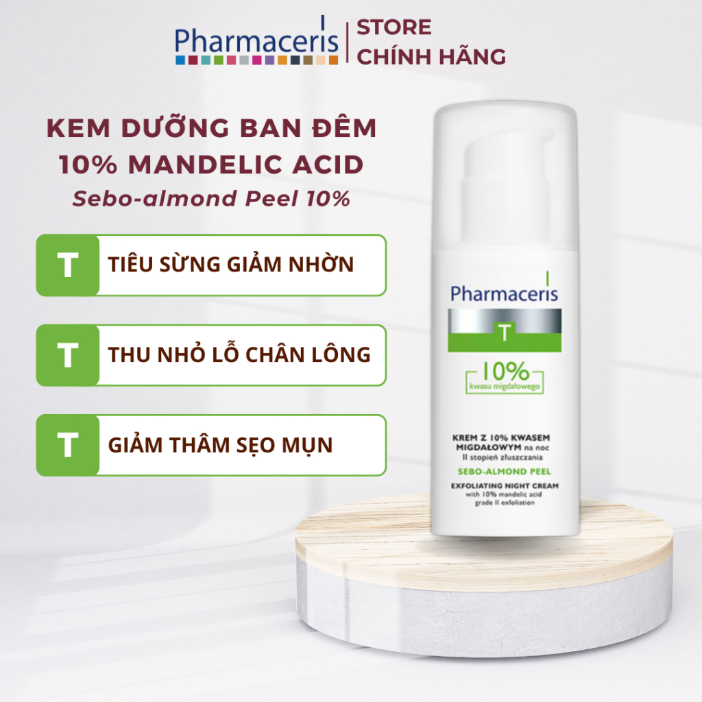 [PHARMACERIS CHÍNH HÃNG] KEM DƯỠNG 10% MANDELIC ACID DÀNH CHO DA DẦU ...