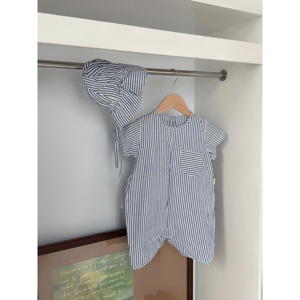 Romper sọc dọc có nón hila cici | Shopee Việt Nam