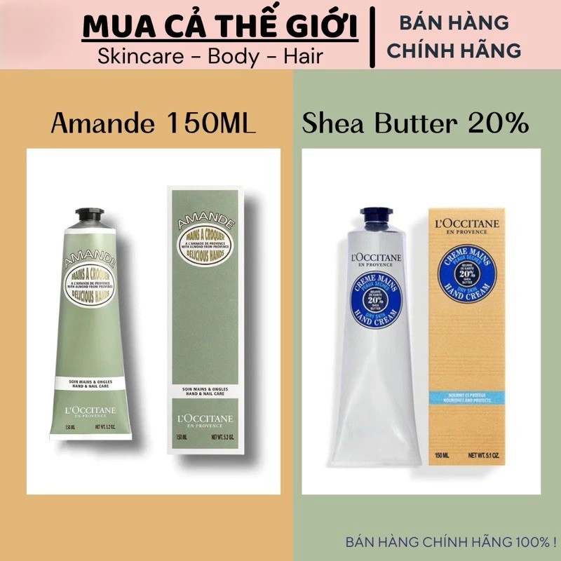 Kem Dưỡng Da Tay L'occitane Hand Cream 150ml | Shopee Việt Nam