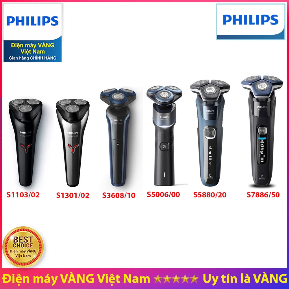 Máy cạo râu nam khô và ướt Philips S1103/02 S1301/02 S3608/10 X5006/00 ...