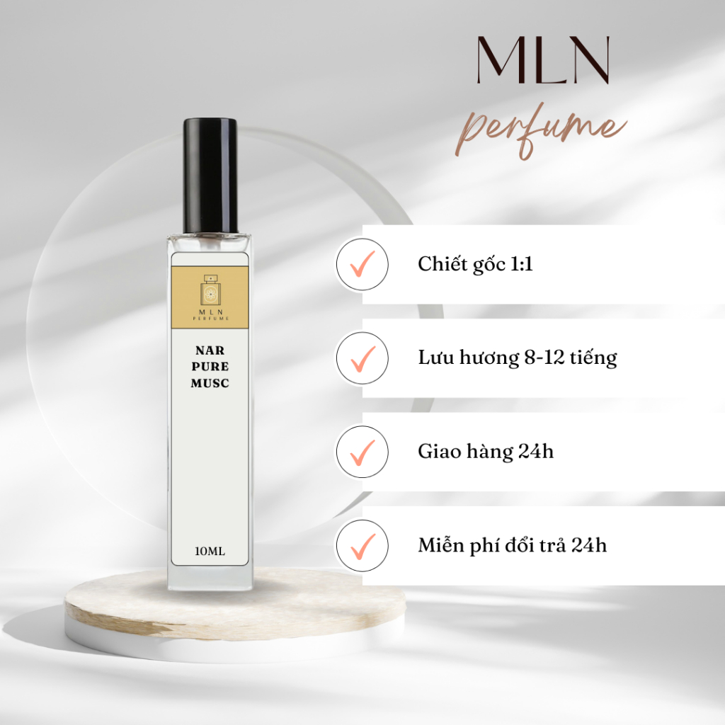 Nước Hoa Nar Pure Musc- Nar Trắng- Chiết Nữ- hương thơm thanh lịch , nữ ...
