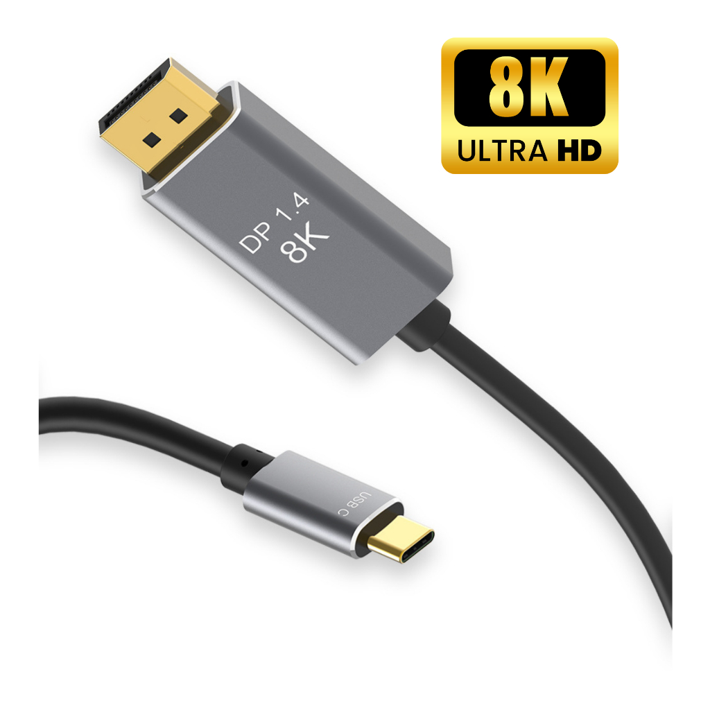 Cáp chuyển Type-C sang DisplayPort 8K@60Hz | Dây USB-C to DP 1.4 hỗ trợ ...