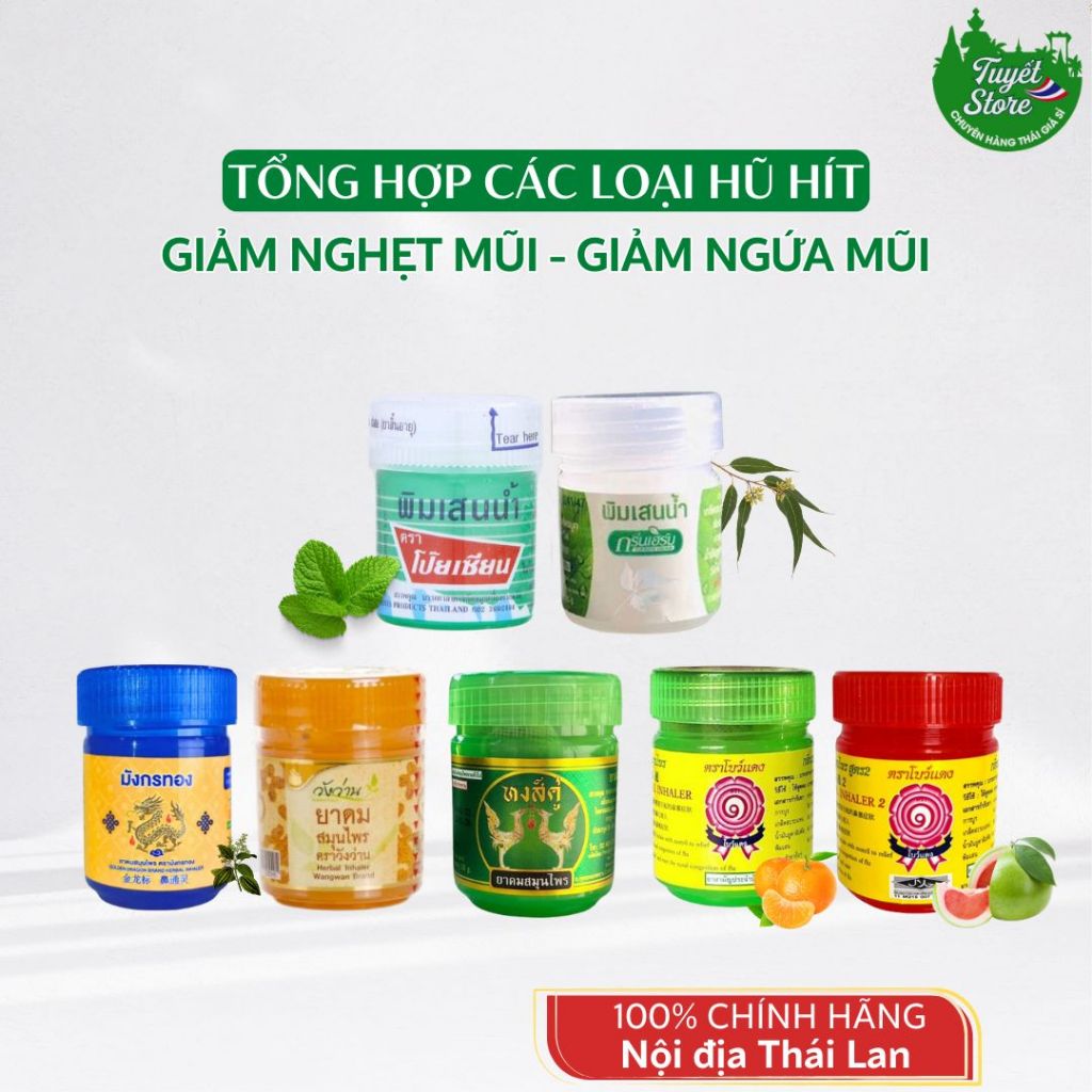 [Tổng hợp] Hũ hít mũi thảo dược, Hũ hít thông mũi, giảm xoang, đau đầu ...