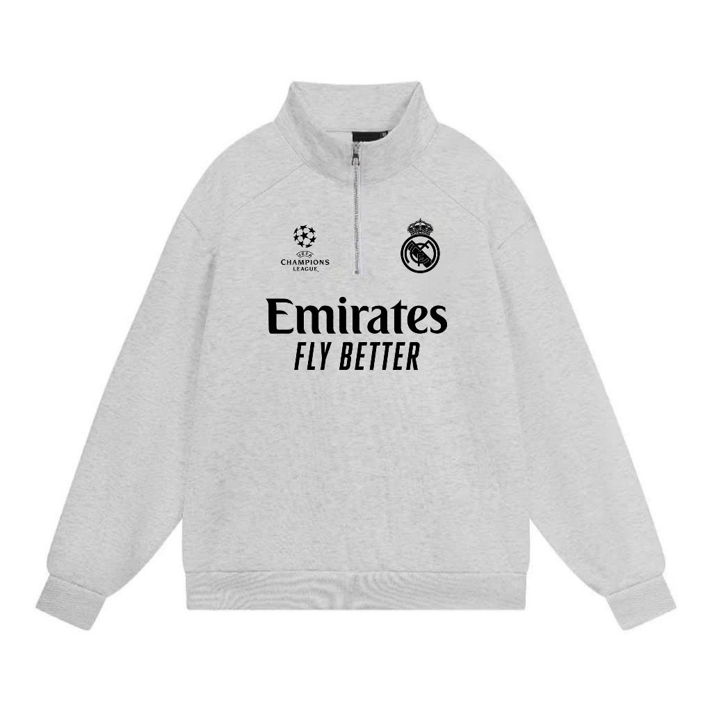 Áo Nỉ Cổ Zip Thu Đông Các Clb Real, Mu, Mc, Ars,...Áo Sweater Chất Nỉ ...