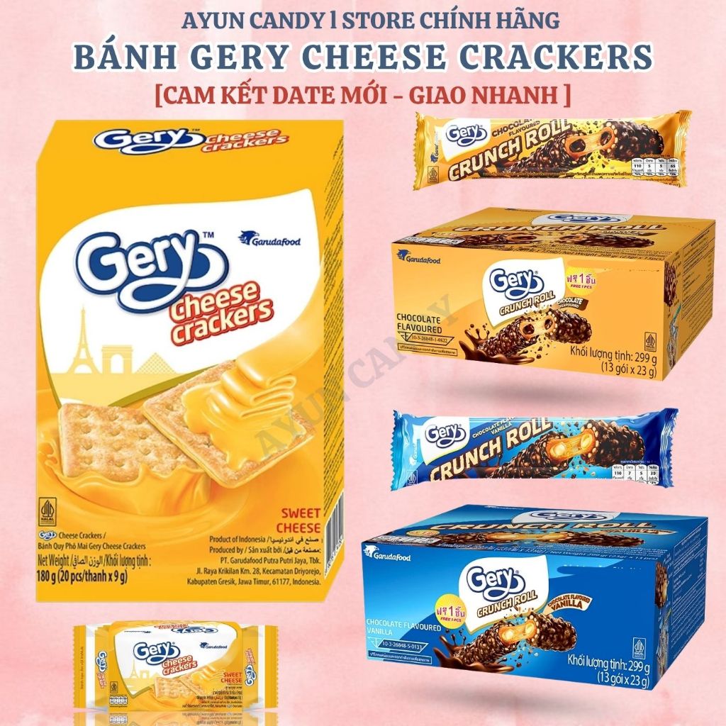 Bánh Quy Phô Mai Gery Cheese Crackers – Giòn Thơm Béo Dịu – Chính Hãng ...