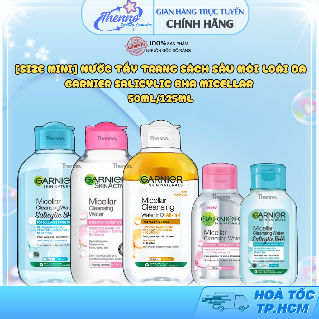 [Size Mini] Nước Tẩy Trang Sạch Sâu Mọi Loại Da Garnier Salicylic BHA ...