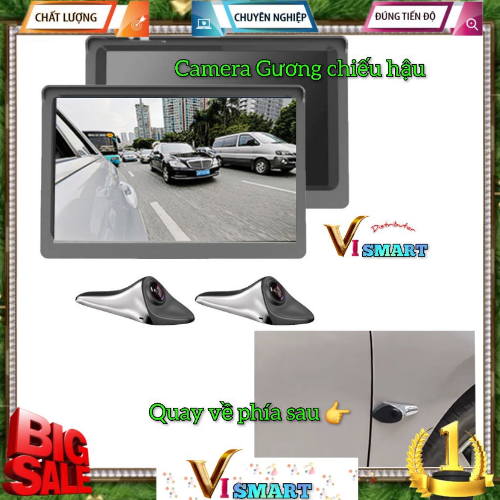 [ ViSmart ] Bộ Camera chiếu hậu hoặc cặp lề AHD dán hông xe độ nét cao ...
