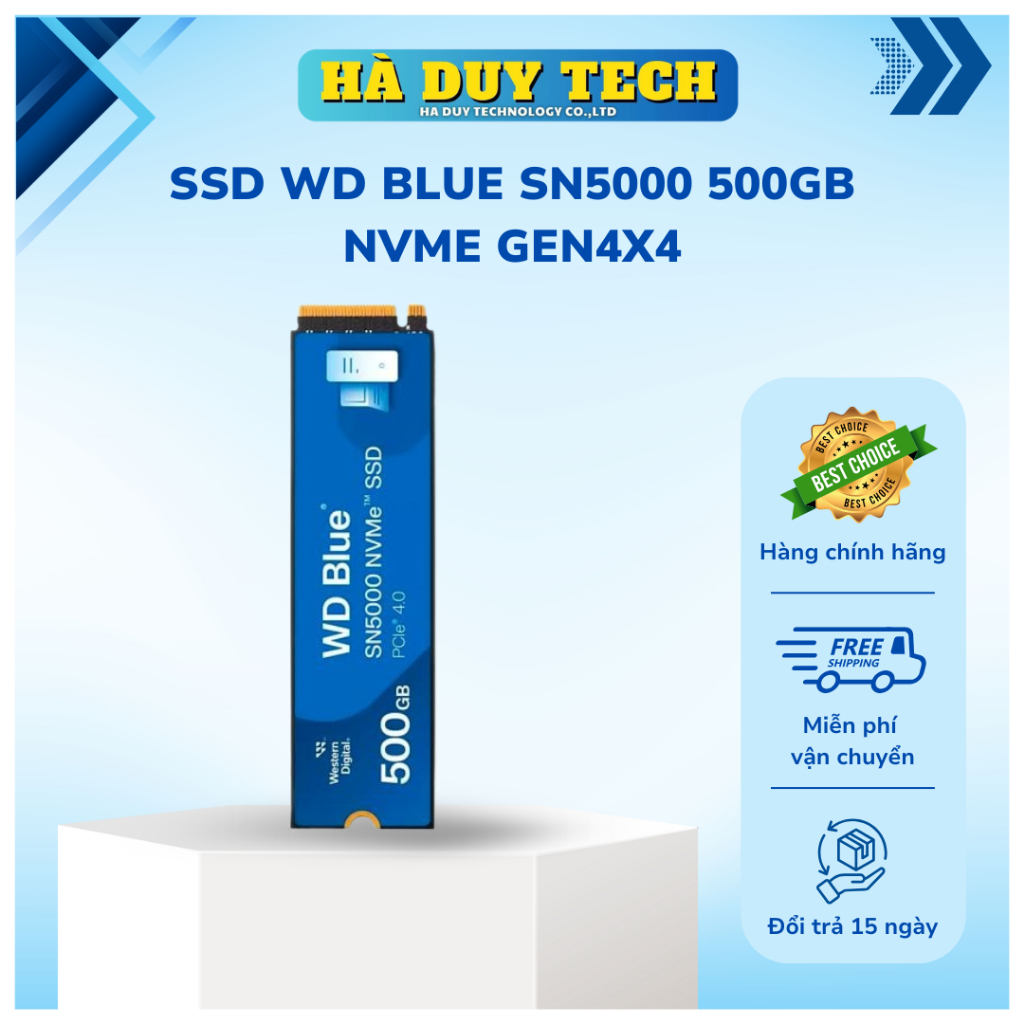 SSD WD BLUE SN5000 500GB NVME GEN4x4 (R5000/W4000) - Chính Hãng - BH ...