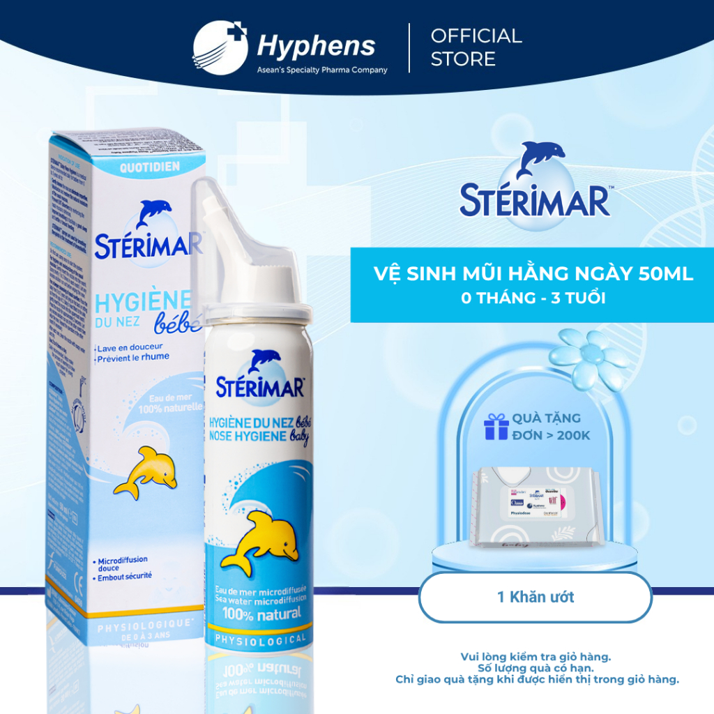 (HSD:T1/2027) Xịt Mũi Cá Heo Vàng Sterimar Nose Hygiene Baby - Sơ sinh ...