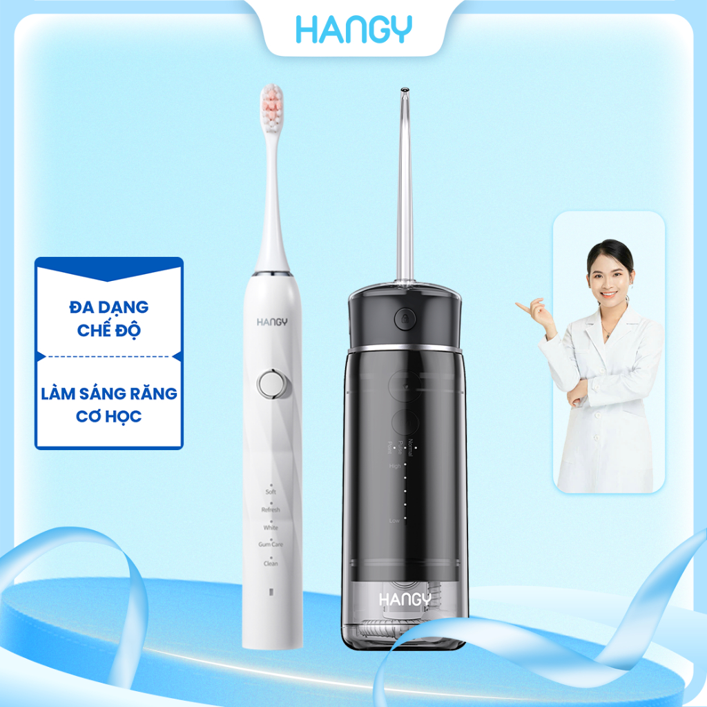 [Combo] Máy tăm nước mini HANGY HM23 Pro và Bàn chải điện HY23 Pro ...