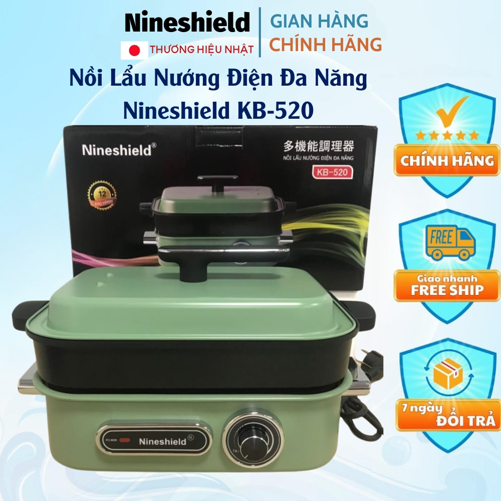 Bếp Nướng Điện Nineshield KB-520 Chính Hãng - Nồi Lẩu Nướng Đa Năng ...