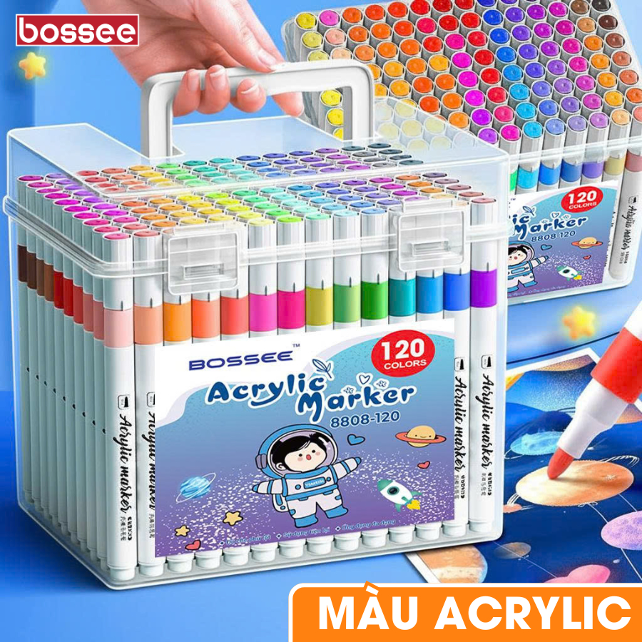 Hộp 24/36/48/60/80/120 Màu Acrylic, Bút Màu Sơn DIY, Bút Đánh Dấu Bảng ...