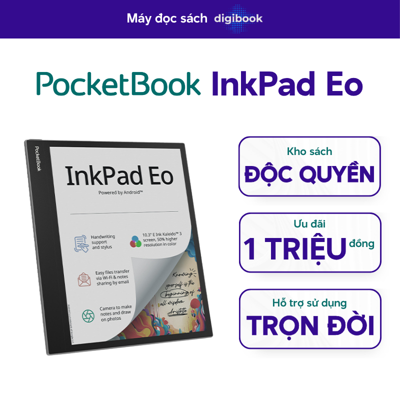Máy Đọc Sách PocketBook InkPad Eo Chính Hãng – E-Ink Carta, Chống Chói ...