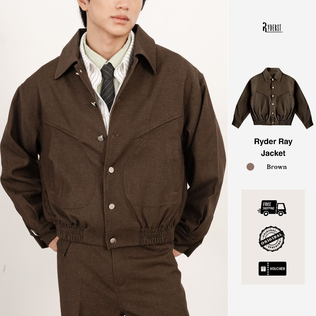 Áo Khoác Ryder Ray Jacket, From Relaxed, Chất Cotton mềm mịn, giữ nhiệt ...