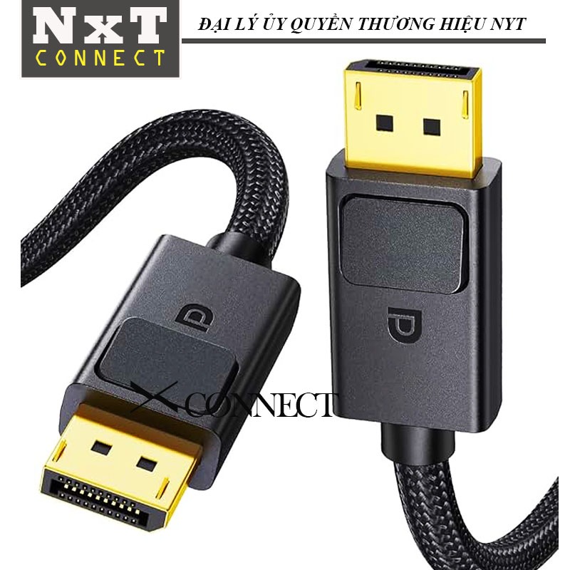 Cáp DisplayPort XConnect Tròn Dẻo – Hỗ trợ 4K,8K 60Hz, truyền tải âm ...