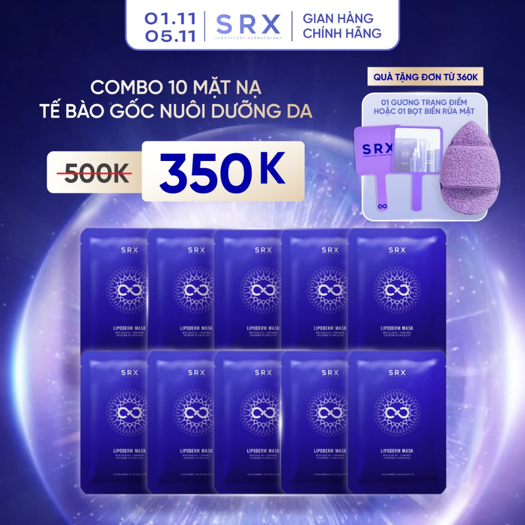 Combo 10 Mặt Nạ Tế Bào Gốc, Phục Hồi, Chống Lão Hóa - SRX Lipoderm Mask ...