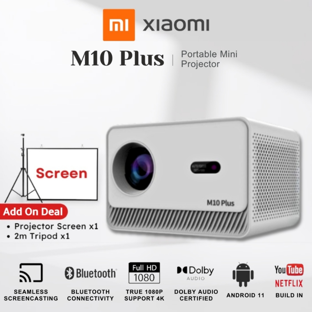 🎥 Máy Chiếu Mini M10 Plus Android 11.0 – Full HD 1080P, WiFi Kép ...