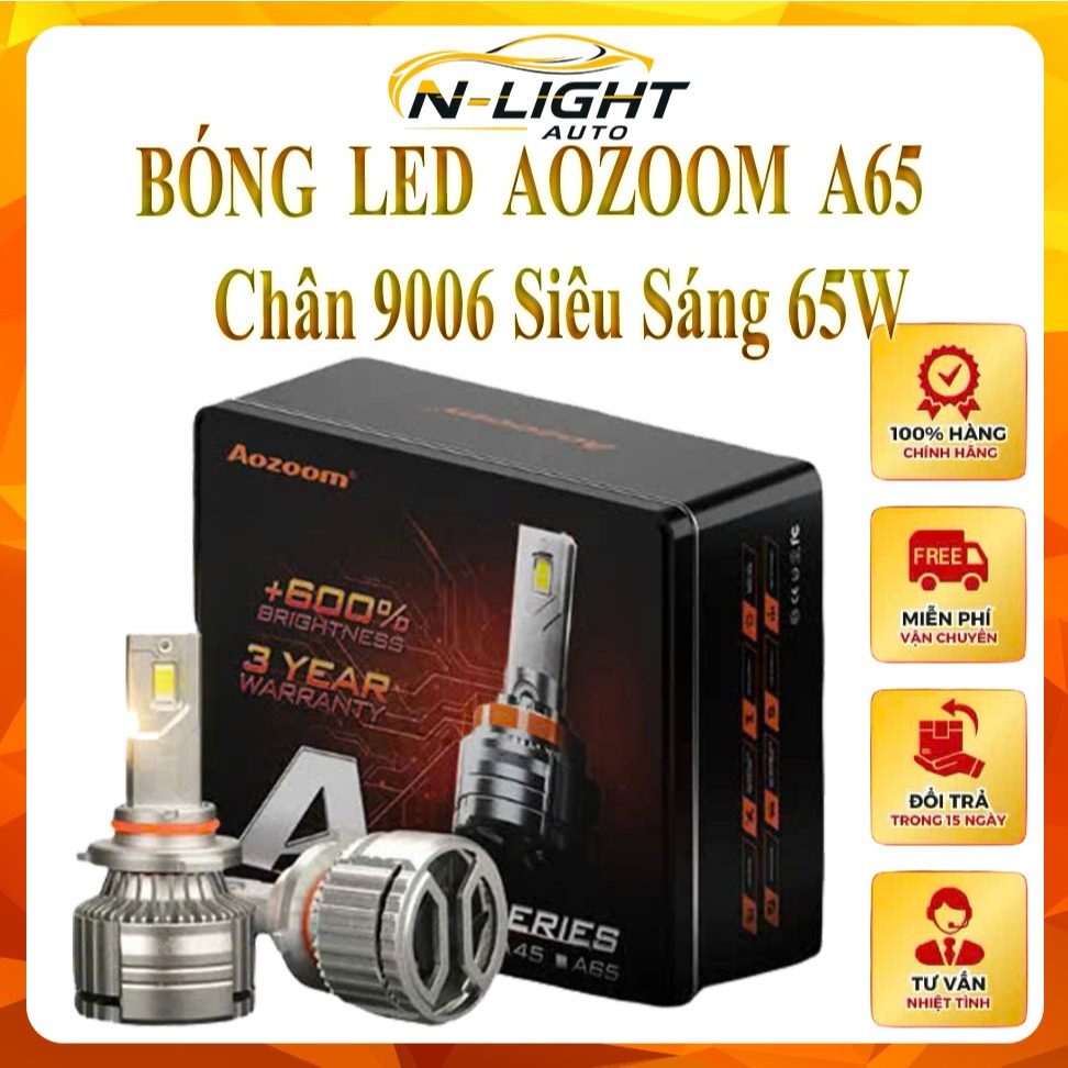 Bóng LED Aozoom A65 - Chân H4- 65W -Sáng Vượt Bậc - Tản Nhiệt Tối Ưu ...