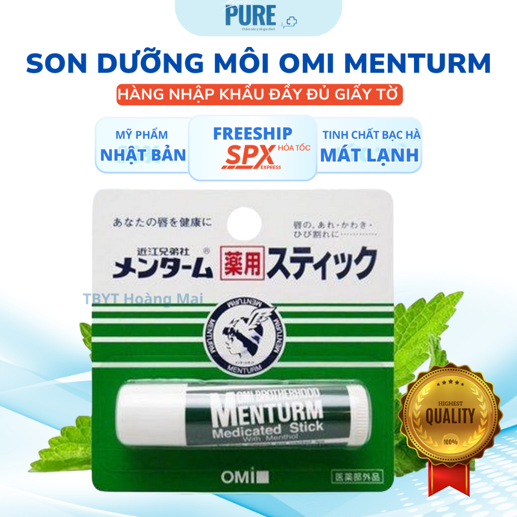 Son Dưỡng Omi Brotherhood Menturm Medicated Stick 4G | Shopee Việt Nam