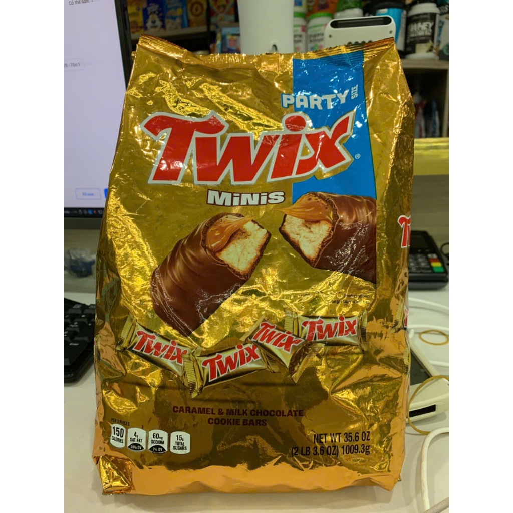 SOCOLA CỦA MỸ TWIX COOKIE BARS CARAMEL MILK CHOCOLATE MINIS PARTY SIZE ...
