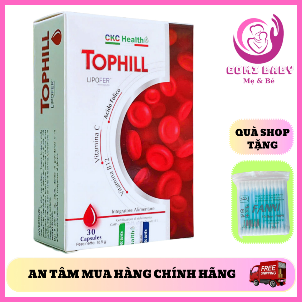 [CHÍNH HÃNG] Viên Uống Sắt sinh học Tophill, hỗ trợ bổ sung sắt và vitamin, giảm nguy cơ thiếu ...