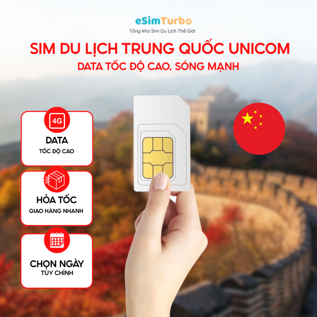 [CÓ ESIM] Sim 4G/5G du lịch Trung Quốc data tốc độ cao, tự động bắt ...