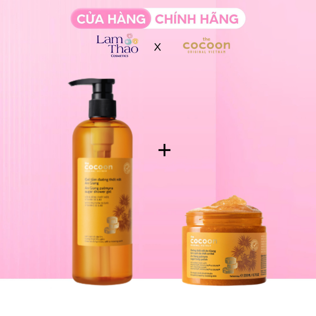Combo Gel Tắm Thốt Nốt 500ml + TTBC Body Thốt Nốt Cocoon 200ml | Shopee ...