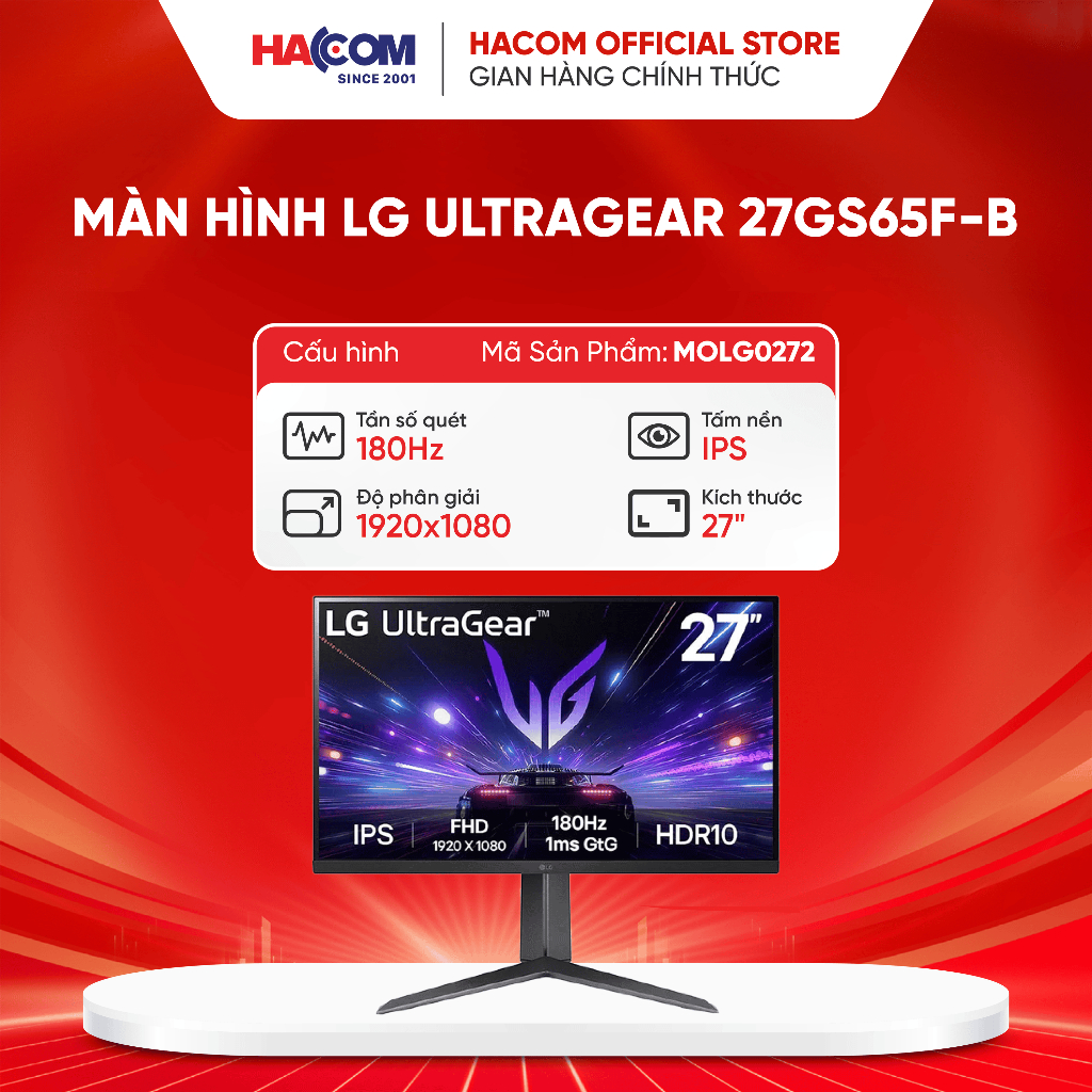Màn hình LG UltraGear 27GS65F-B (27 inch/FHD/IPS/180Hz/1ms) | Shopee ...