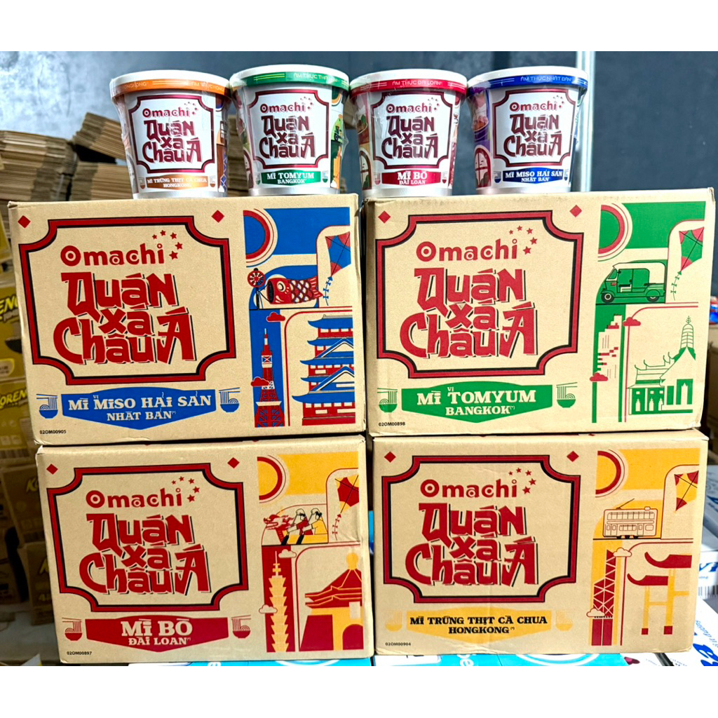 Combo 6 - 12 Hộp đồ ăn Omachi Quán Xá Châu Á x 95g | Shopee Việt Nam