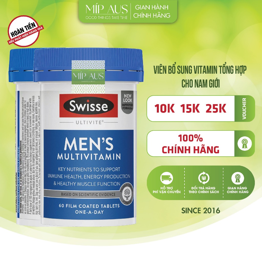 [Hàng Úc] Vitamin Tổng Hợp Cho Nam Giới - Swisse Men’s Ultivite ...