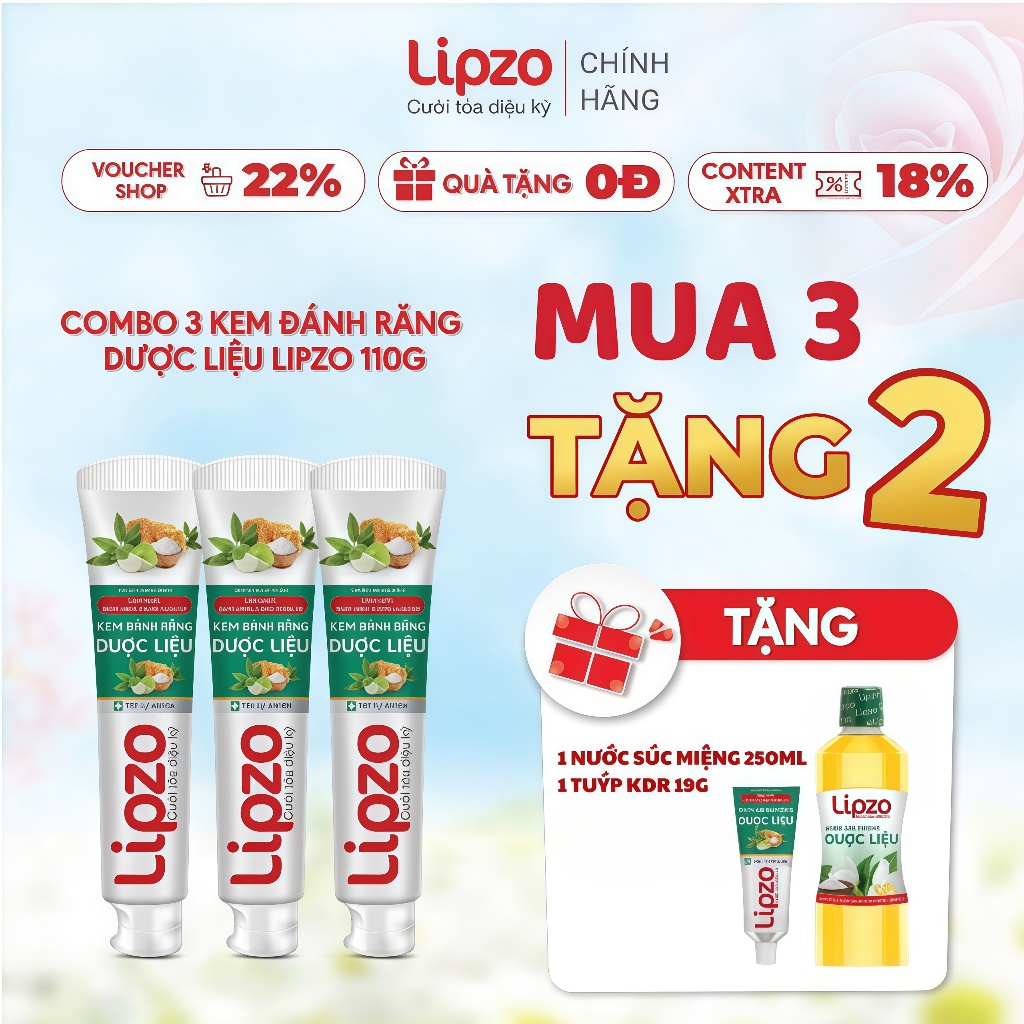 Kem Đánh Răng Dược Liệu Lipzo Tuýp 110g Từ 6 Loại Dược Liệu Thiên Nhiên ...