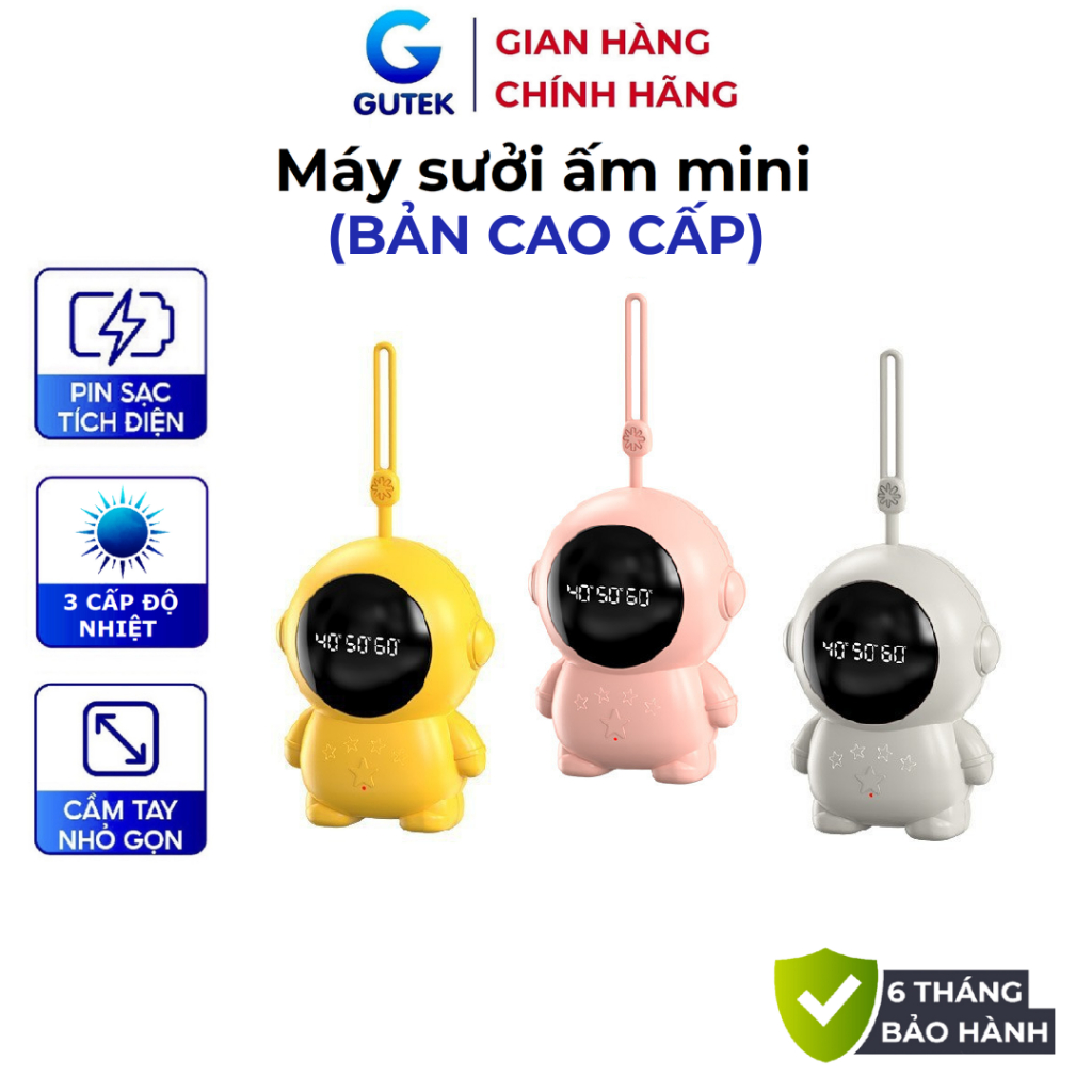 Máy sưởi ấm cầm tay mini nhỏ gọn 3 cấp nhiệt độ - Gutek GT-HF01 ...