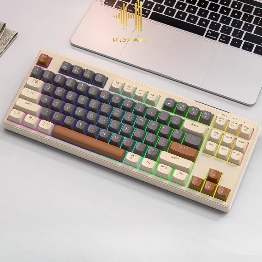 Bàn Phím HOSAN FREEWOLF M87 Kết Nối Bluetooth Cùng Phím PBT Độ Bền Cao ...
