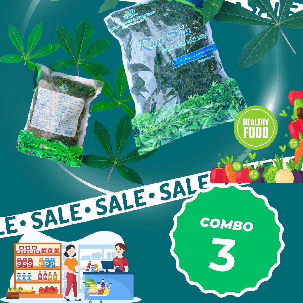 Combo 3 gói Rau Sắn - Quân Hải Foods | Shopee Việt Nam