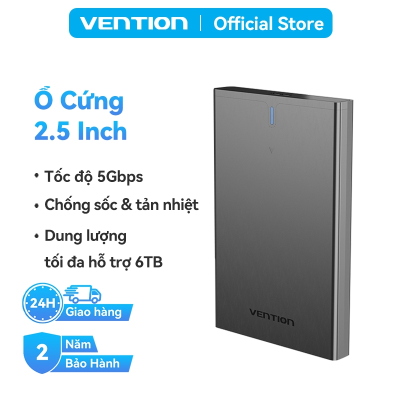 Box Đựng Ổ Cứng Vention HDD Case 2.5" USB 3.0 Micro B Type C SATA 5Gbps ...