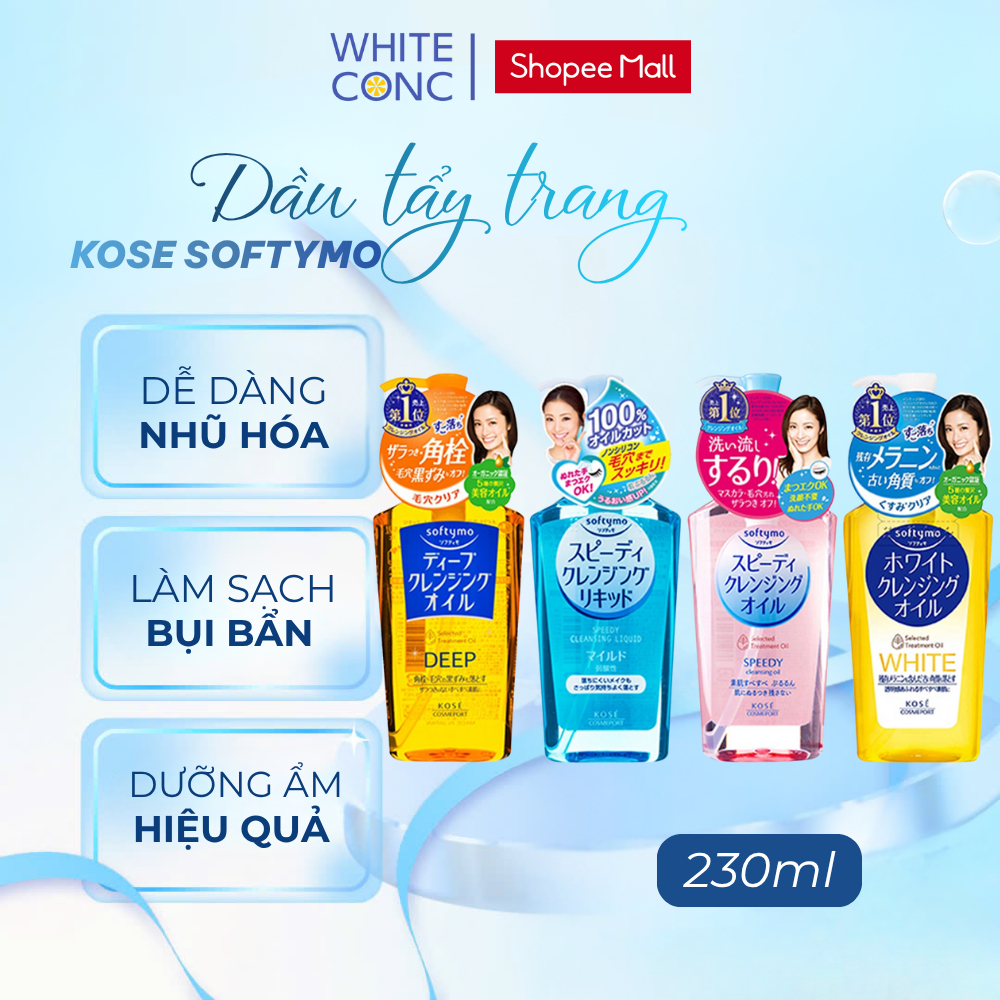 Dầu tẩy trang Kose Softymo Cleangsing Oil White Conc Nhật Bản - Chai ...