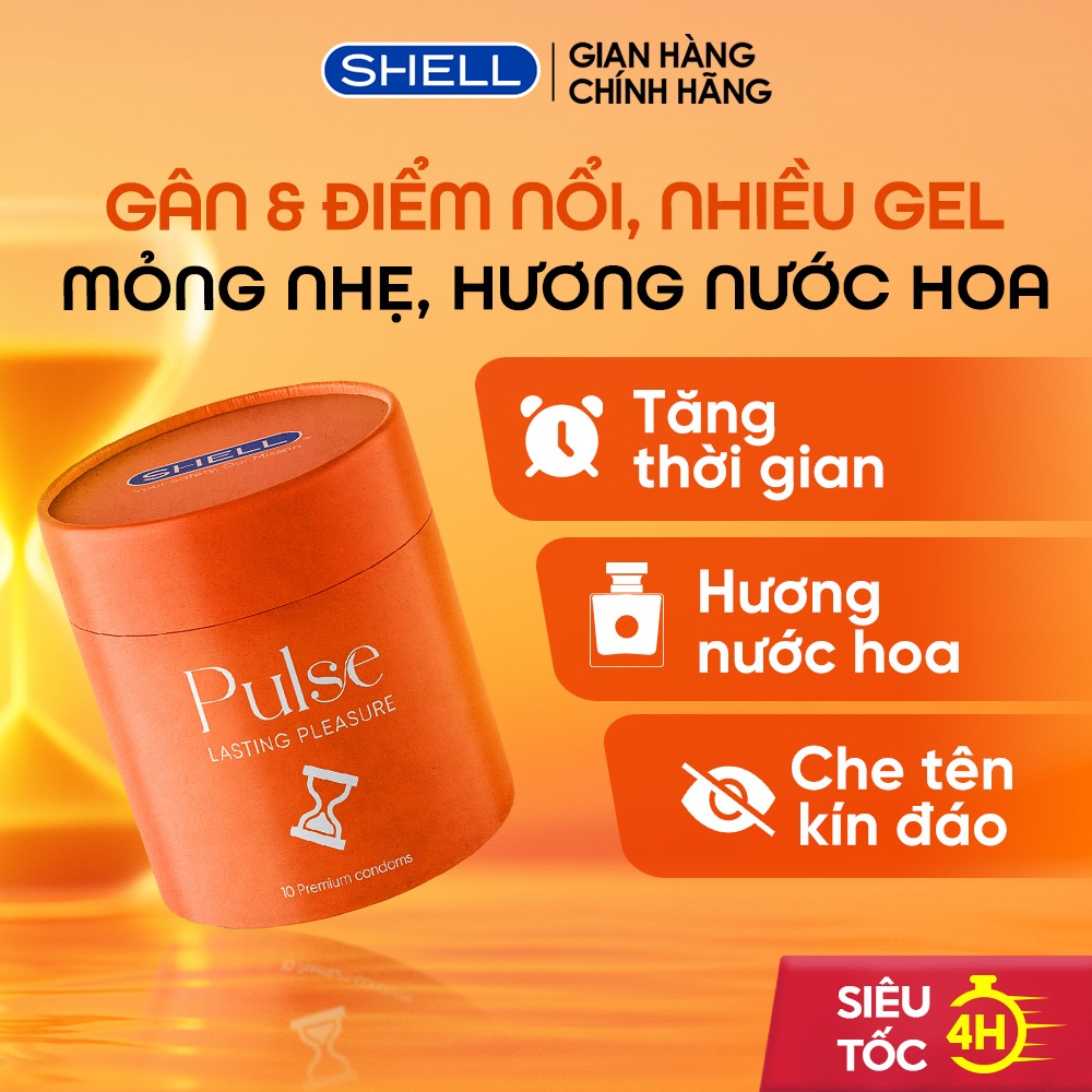 Hộp 10 Cái Bao Cao Su Shell Pulse Lasting Pleasure Chính Hãng Hỗ Trợ ...