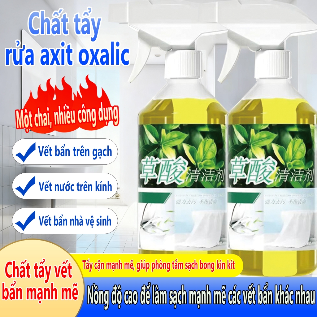 Chất tẩy rửa axit oxalic, chất tẩy vết bẩn mạnh mẽ cho bồn cầu, gạch ...