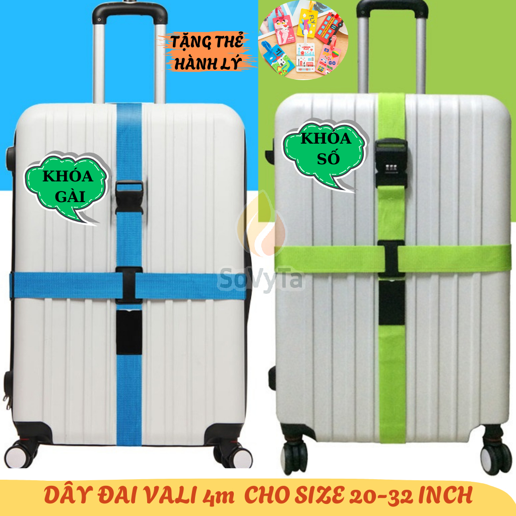 Dây Đai Hành Lý Đa Năng -Dây Quấn Vali Chống Bung -Dây Khoá Vali Chữ ...