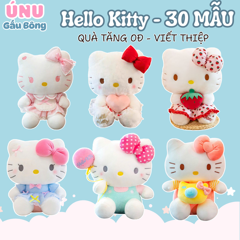 Gấu Bông Hello Kitty 3D Nhiều Mẫu Size Lớn 50cm, Hàng Nhập Khẩu Cao Cấp ...