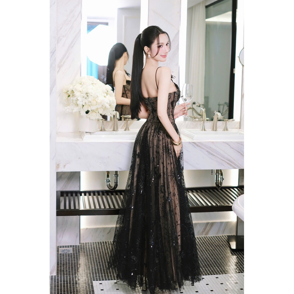 ĐẦM REN DÂY KIM SA KẾT SAO BY OANH BIBI - 2290 | Shopee Việt Nam