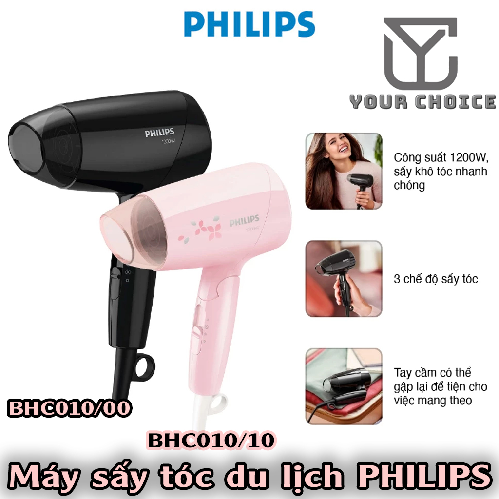 Máy Sấy Tóc Philips BHC010/00 & BHC010/10 - Công Suất 1200W - Thiết Kế ...