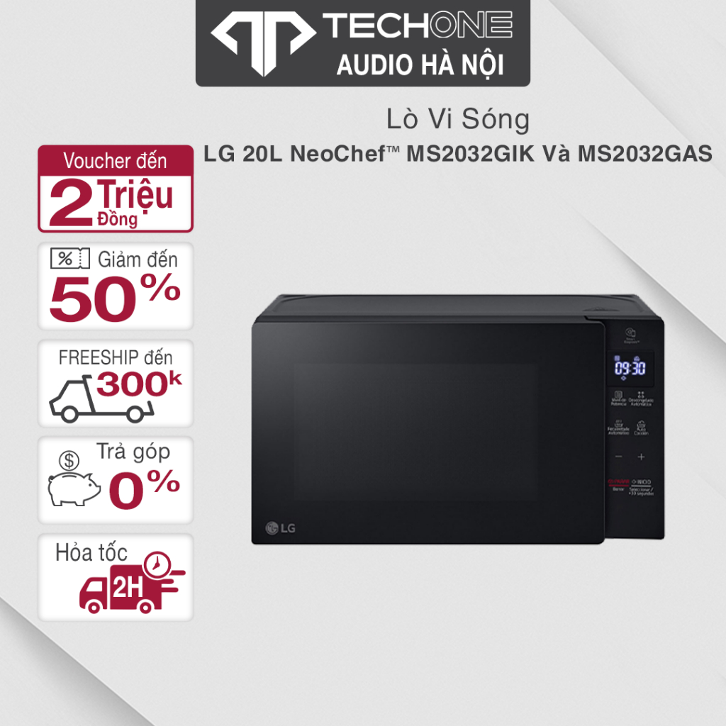 Lò Vi Sóng LG 20L NeoChef™ MS2032GIK Và MS2032GAS- Điều khiển cảm ứng ...