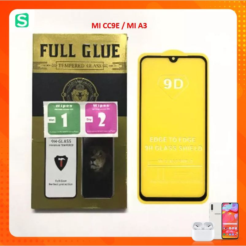 Kính Cường Lực Xiaomi Mi CC9e / Mi A3 - Bản Full Màn Hình, Full Keo Cao ...
