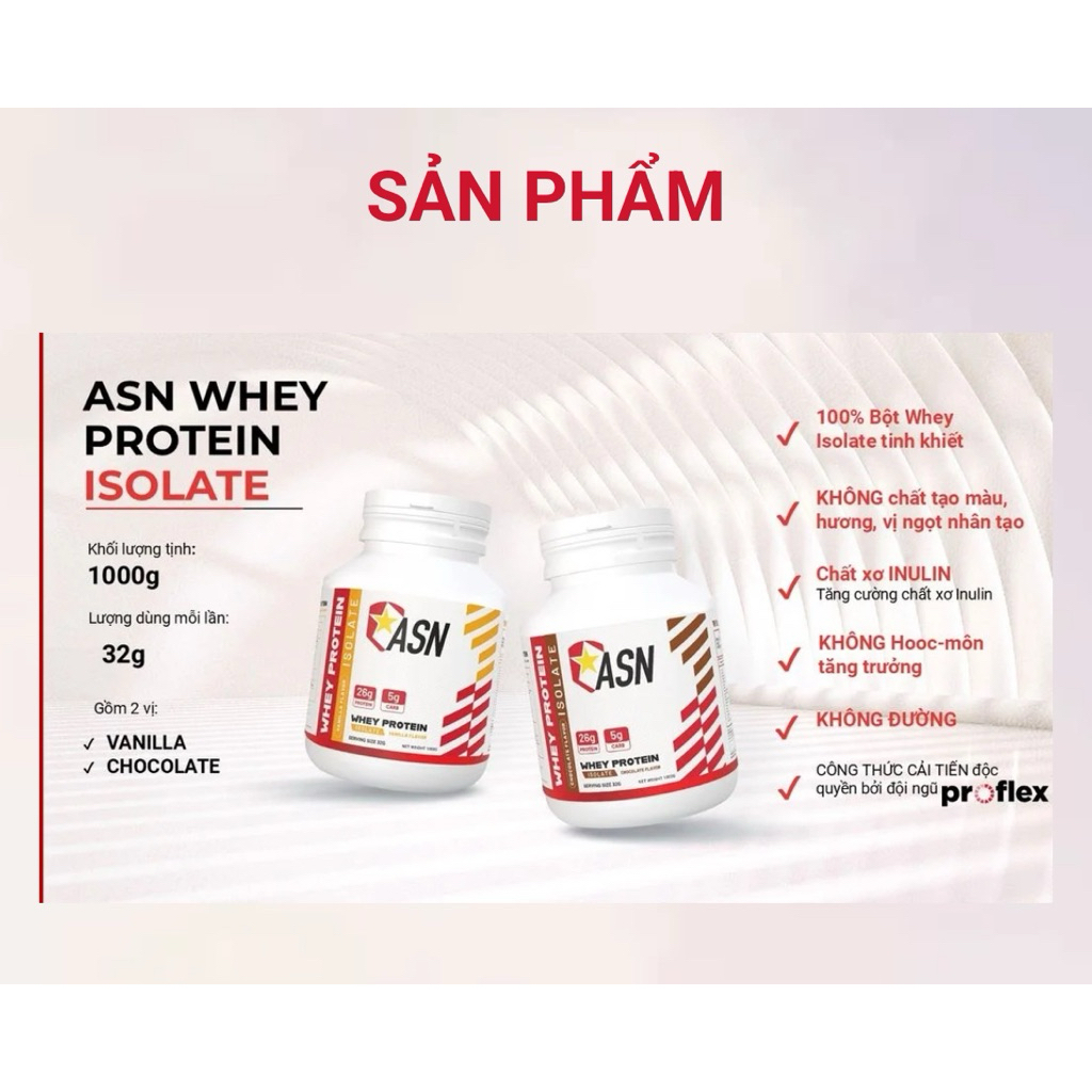 WHEY ASN WHEY PROTEIN VỊ VANI VÀ CHOCO | Shopee Việt Nam